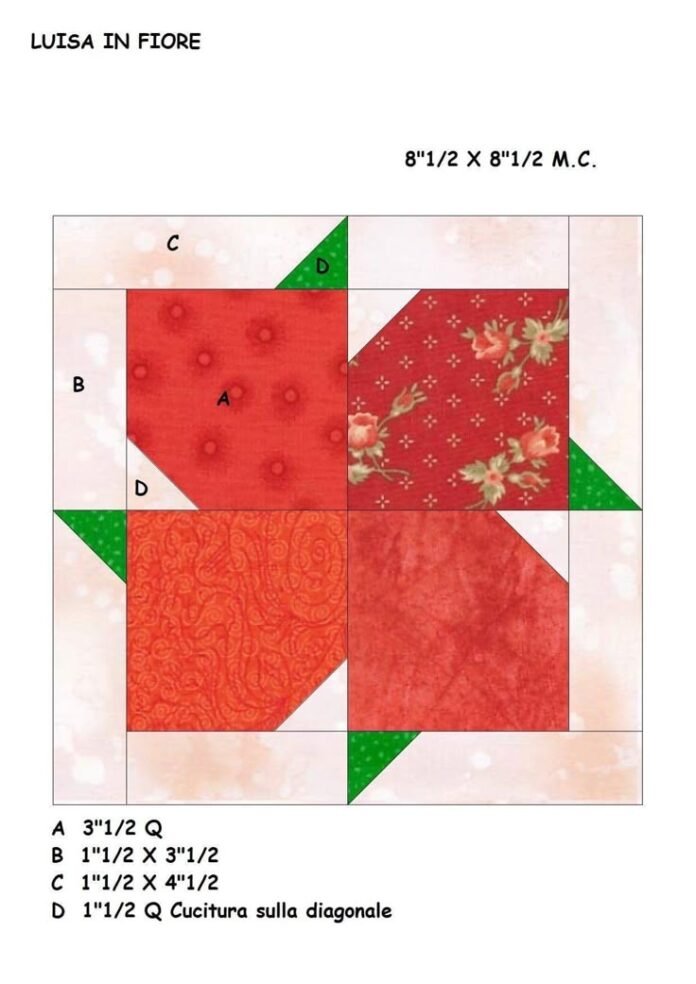 Spring Bloom Block – Pattern - CURIOSODAWEB.COM