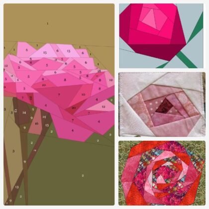 Rose Patchwork Patterns - Quilt Pattern - CURIOSODAWEB.COM
