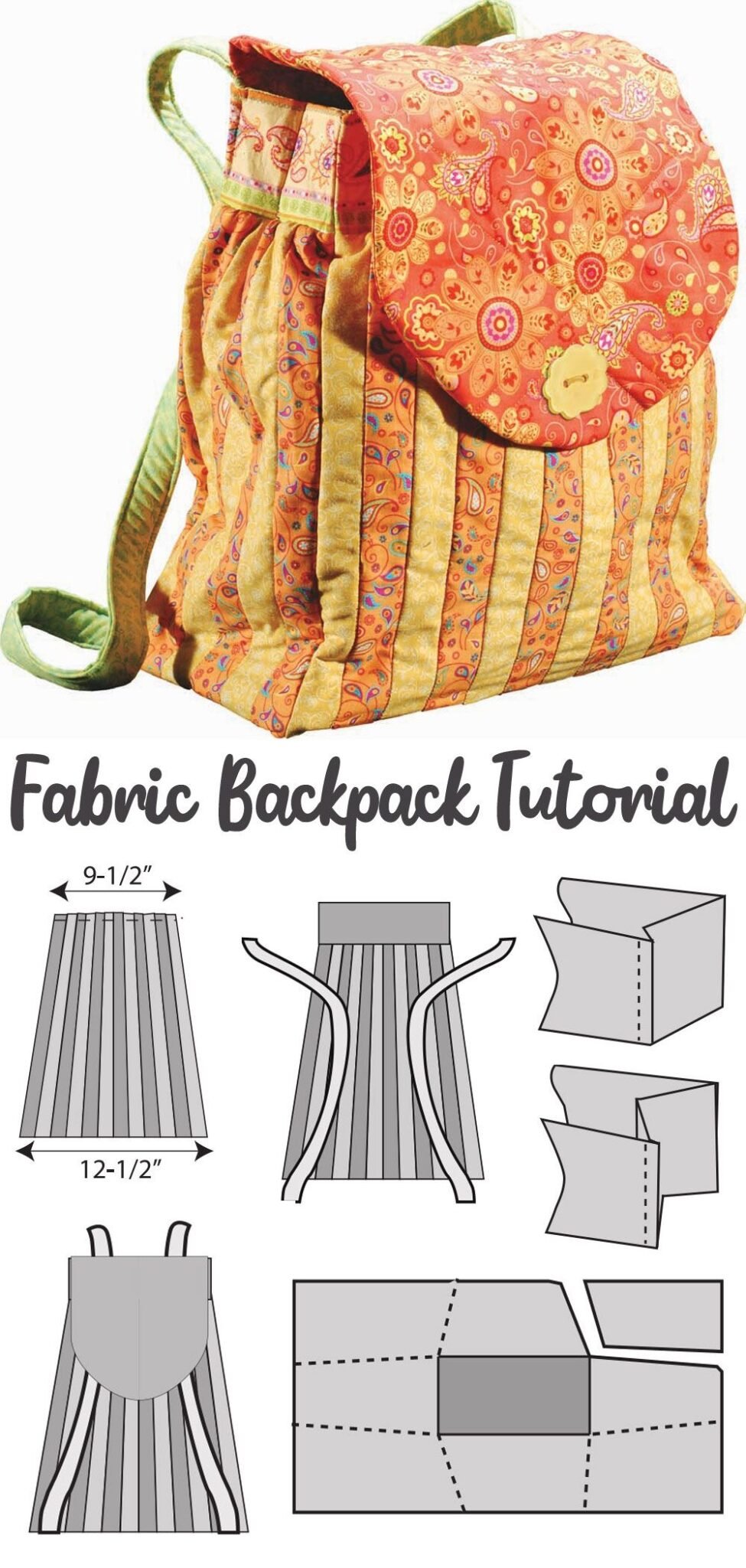 DIY Patchwork Backpack - Pattern - CURIOSODAWEB.COM