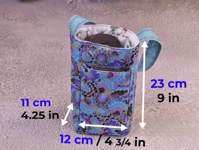 Water Bottle Holder with Cellphone Pocket - Pattern - CURIOSODAWEB.COM