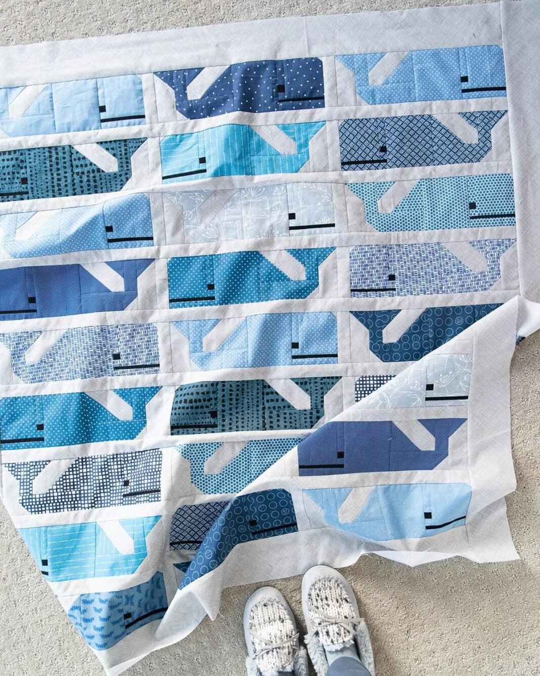 Preppy the Whale Baby Quilt - Pattern - CURIOSODAWEB.COM