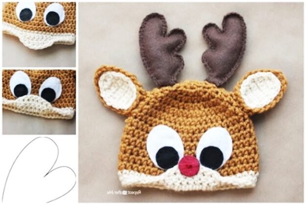 Crochet Reindeer Hat - Pattern - CURIOSODAWEB.COM