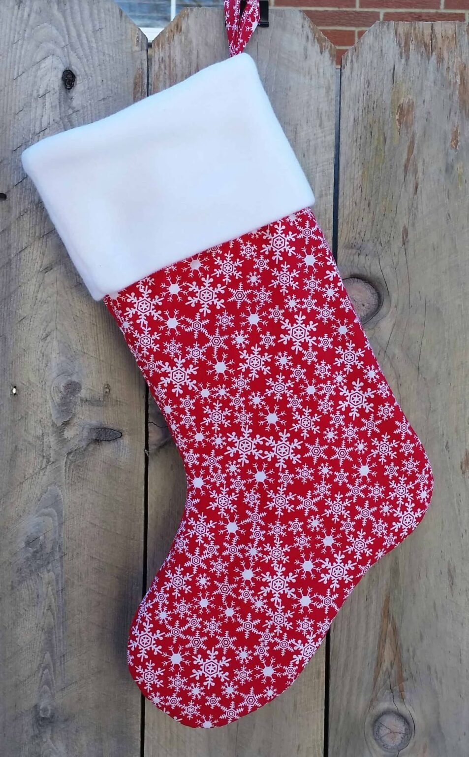 Christmas stocking made with fabric - pattern - CURIOSODAWEB.COM