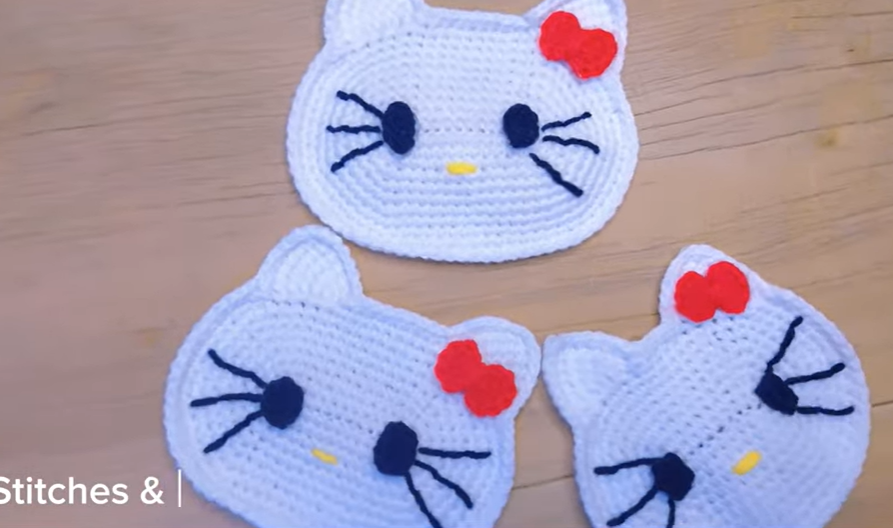 Easy Hello Kitty Applique Tutorial for Crochet Beginners - Pattern ...