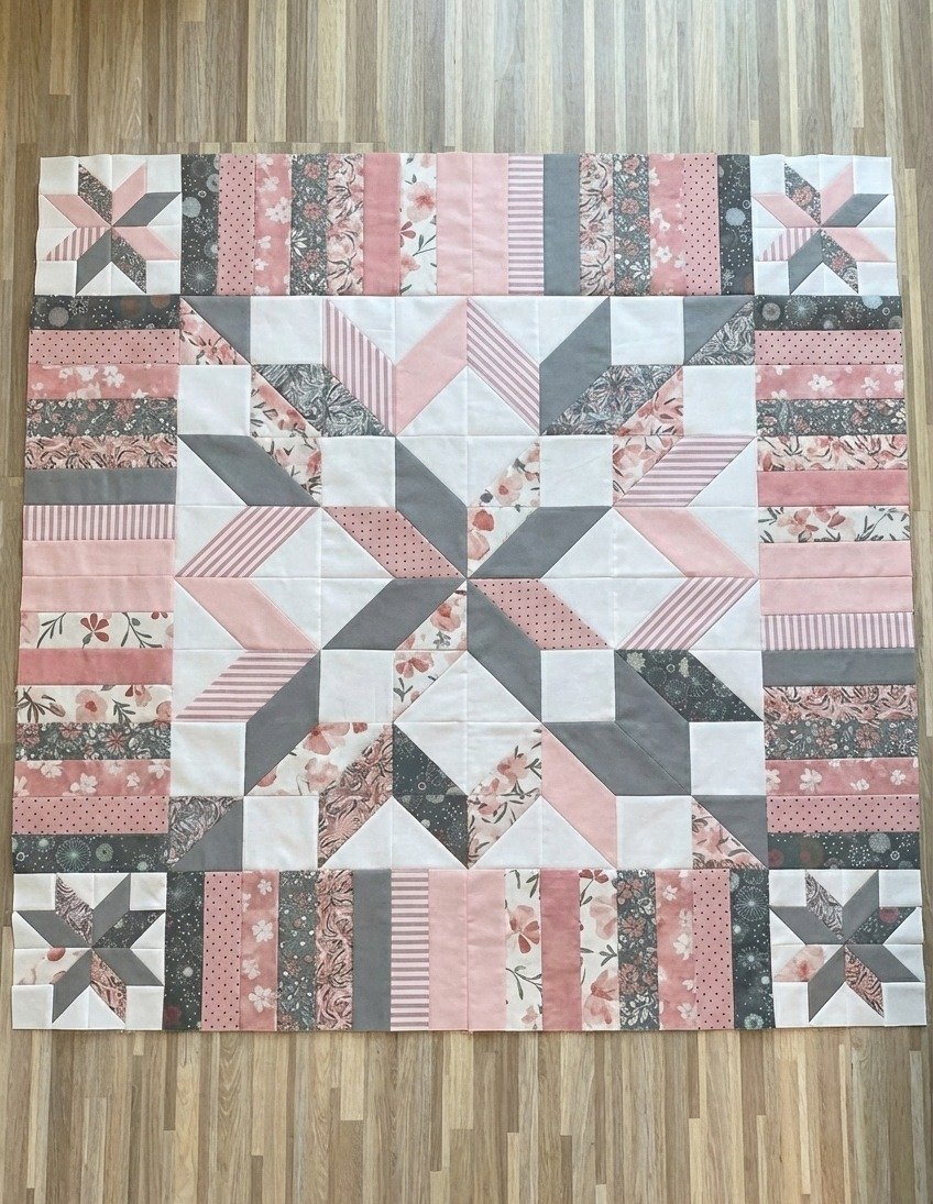 Carpenter’s & Lemoyne Stars Quilt- Pattern - CURIOSODAWEB.COM