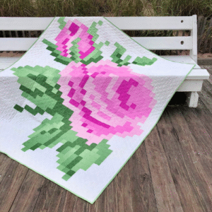 Pixelated Rose Quilt - Pattern - CURIOSODAWEB.COM