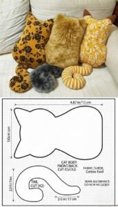 Cat Pillow - Pattern - CURIOSODAWEB.COM