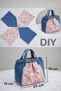 How to make Fabric into a Tote Bag - Tutorial - CURIOSODAWEB.COM